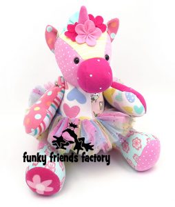 See how to sew my Unicorn Keepsake Memory Toy Pattern! | Funky Friends ...