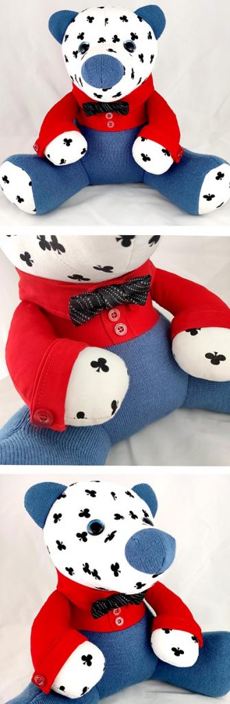Sew a memory bear from clothes, with BUTTONS the BEST DRESSED Teddy ...