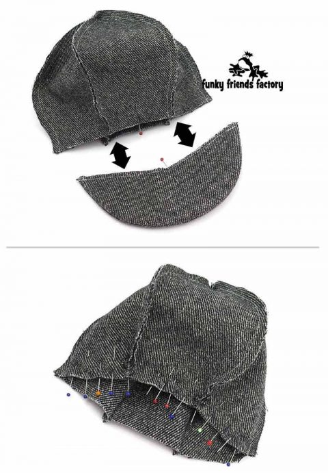 How to sew a flat cap for a teddy bear! | Funky Friends Factory