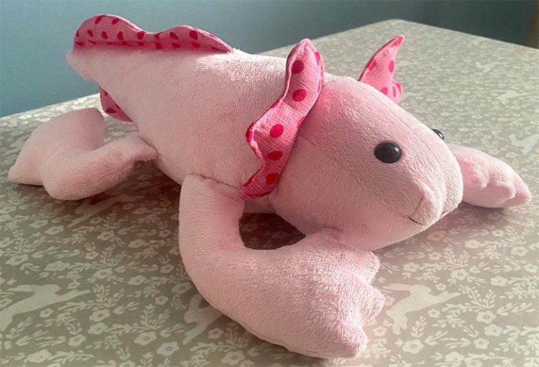 Axolotl sewing pattern ready for release! | Funky Friends Factory