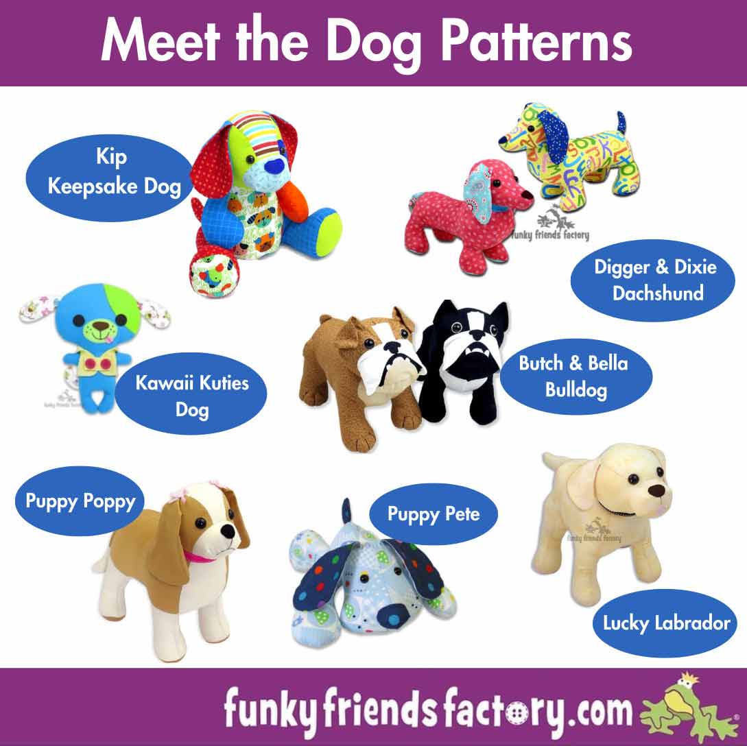 The best dog sewing patterns for plush toys, memory toys, keepsakes ...